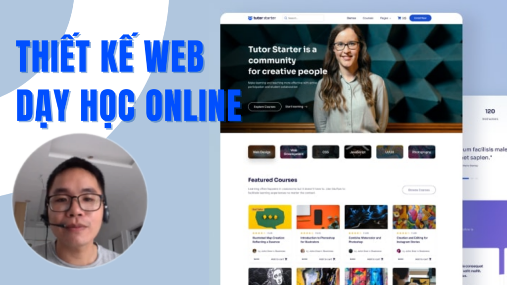 07 Mẫu giao diện website học trực tuyến đẹp - Template elearning Website - MECode